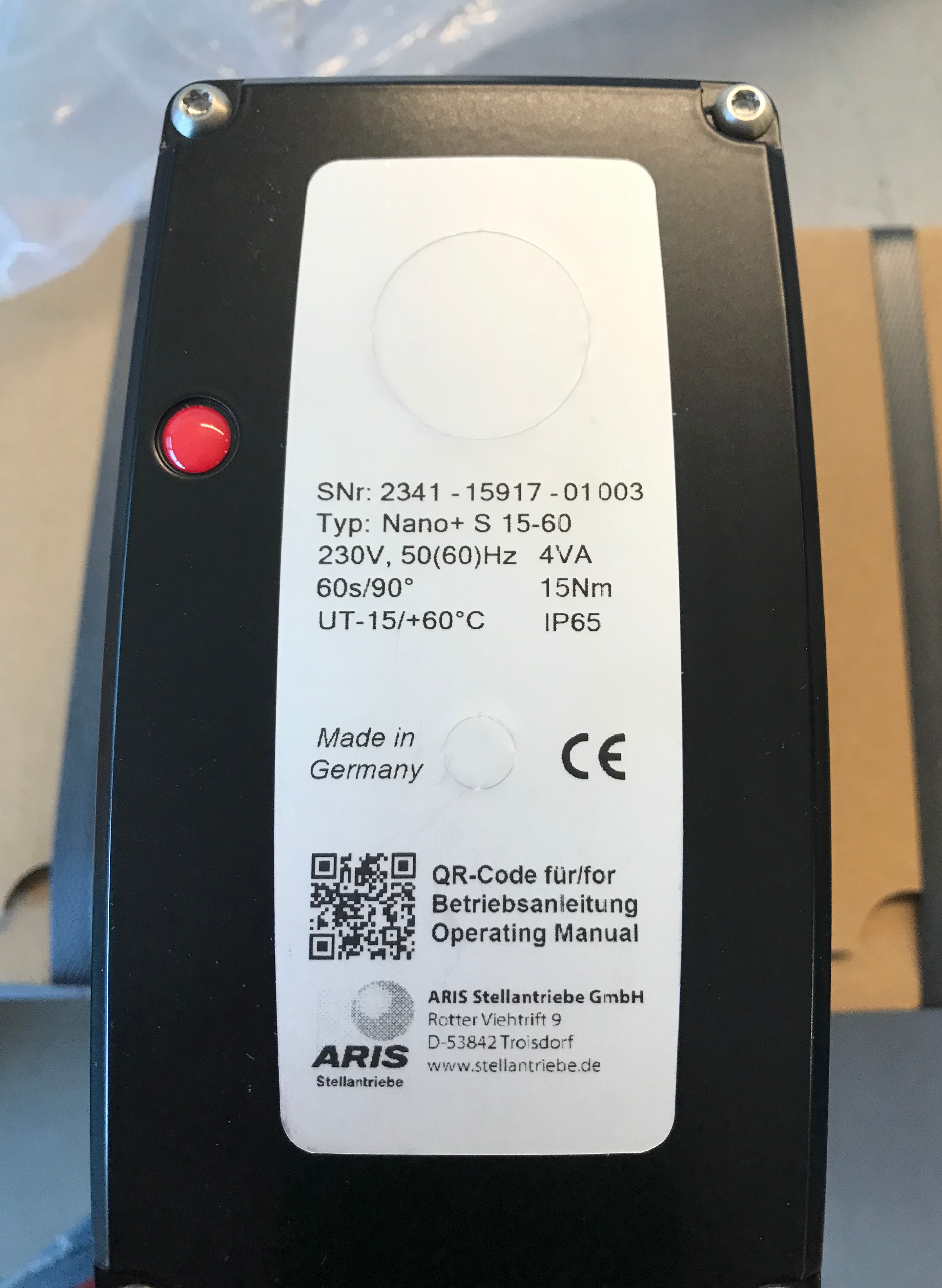 Aris Nano S 15-60 Actuator - Aris | Imtek Engineering - Global Spare ...